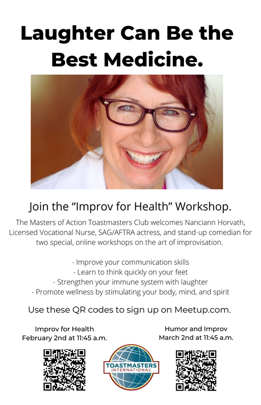 Masters of Action Improv & Humor Workshop – District One