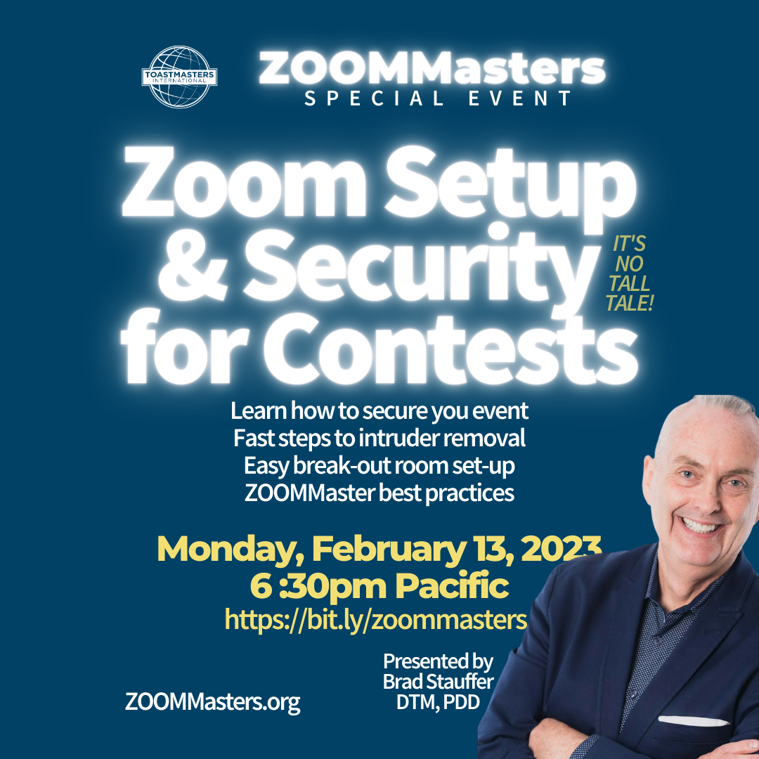 ZOOMmasters – Zoom Setup & Security for Contests – District One