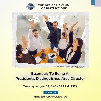 Essentials To Being A President’s Distinguished Area Director ...