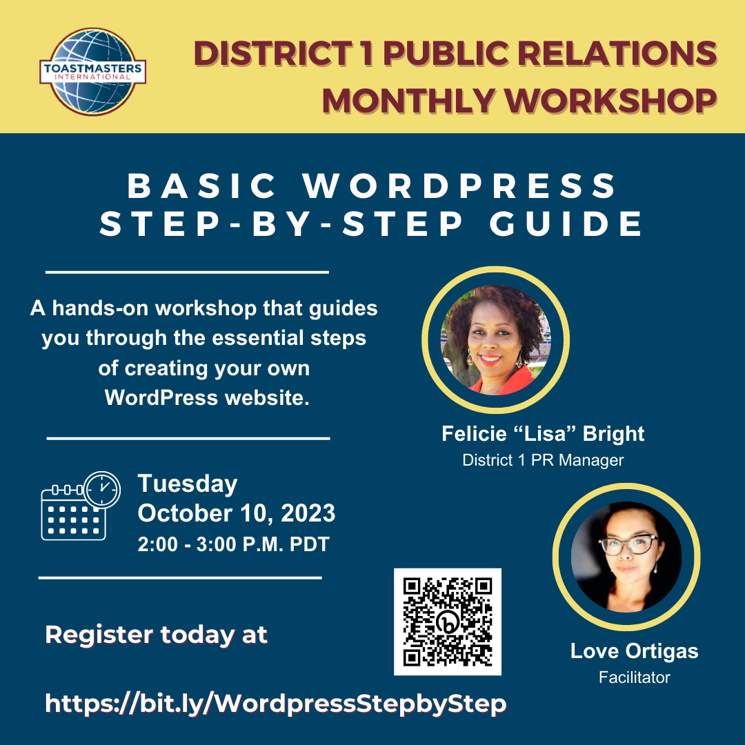 PR Monthly Workshop: Basic WordPress Step by Step Guide – District One