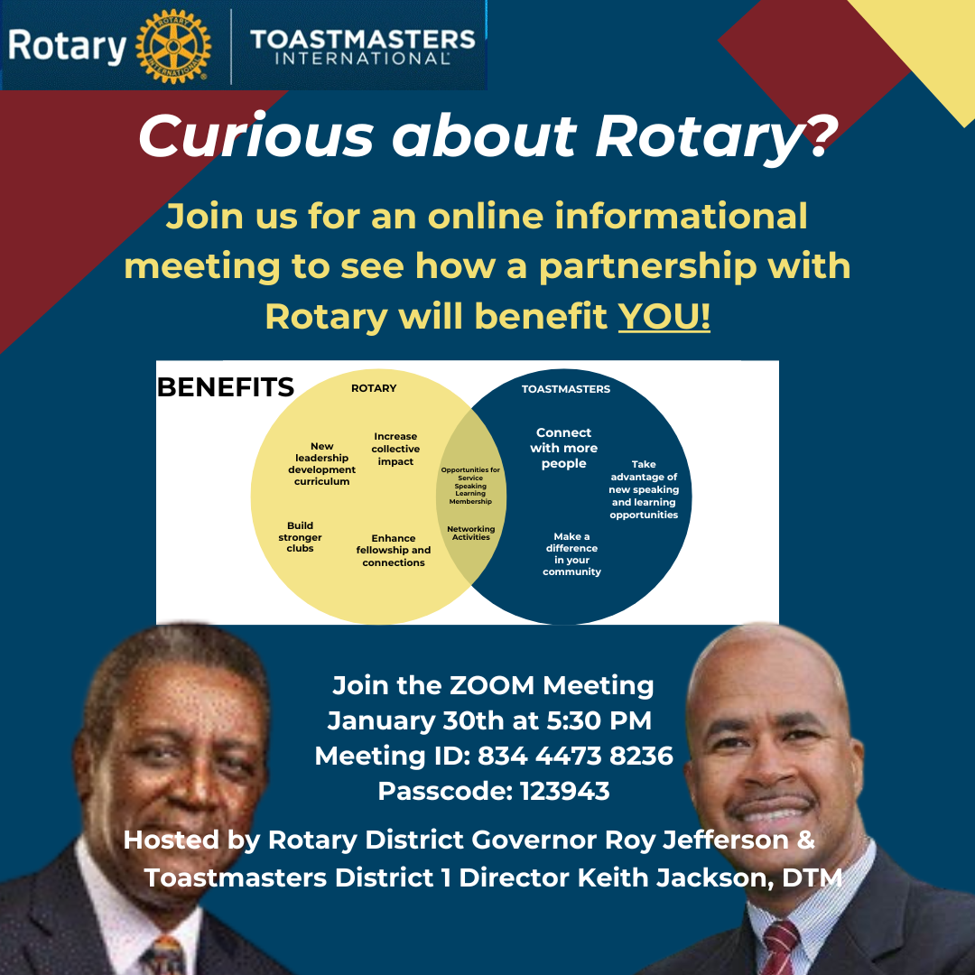 Rotary Revealed for Toastmasters – District One