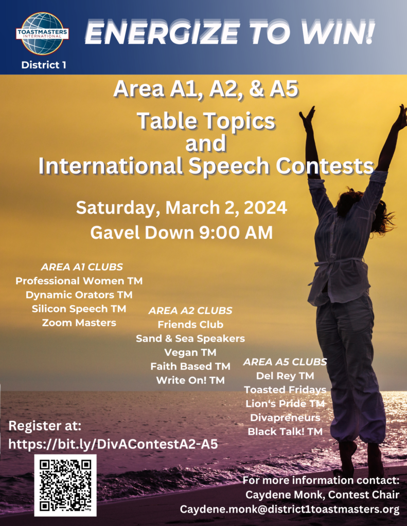 Areas A1, A2, and A5 Table Topics and International Speech Contest ...