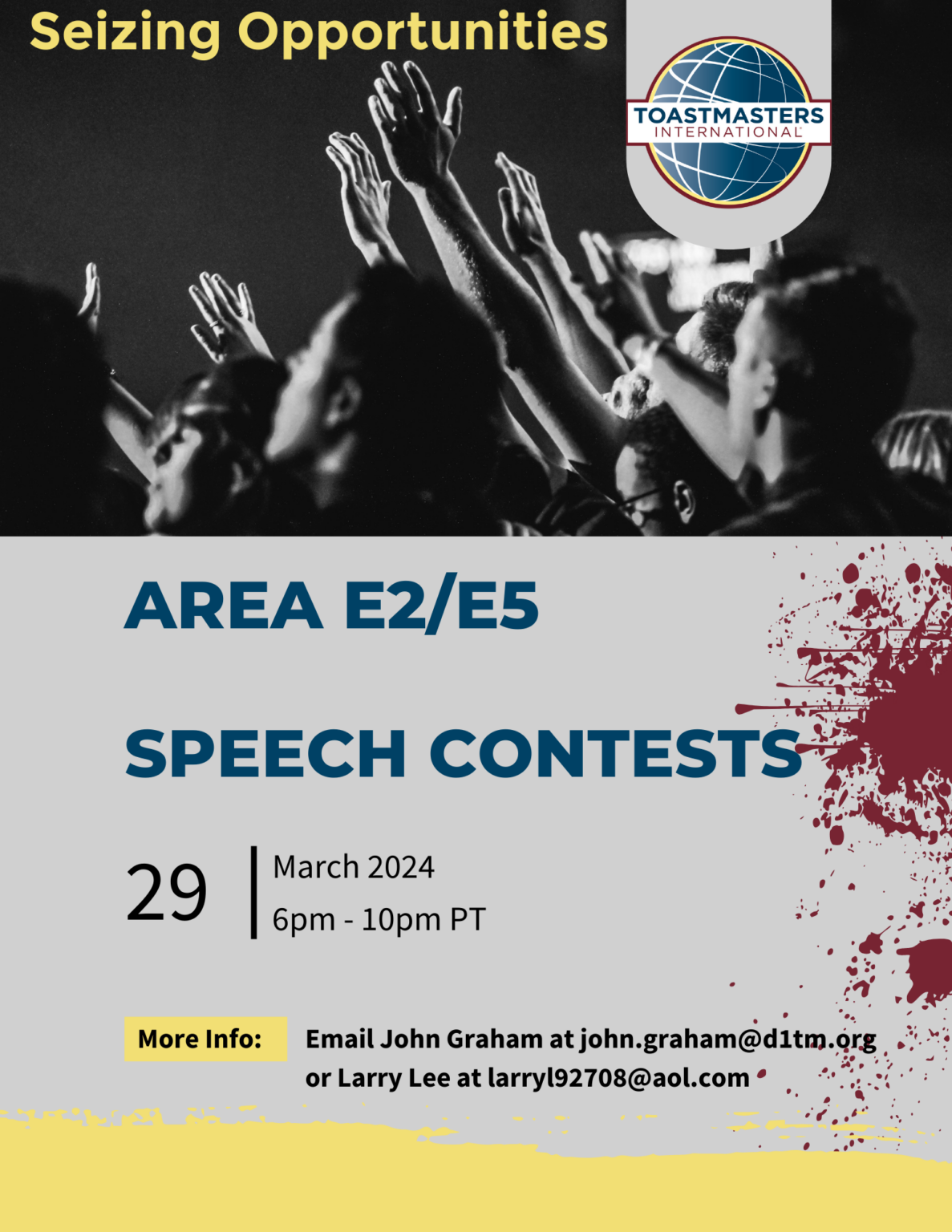 Seizing Opportunities: The Area E2/E5 Speech Contests – District One