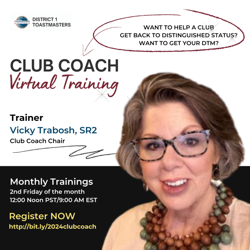 Club Coach Virtual Training – District One
