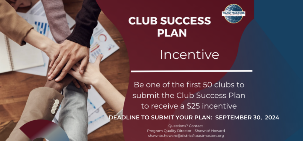 club successs plan – District One