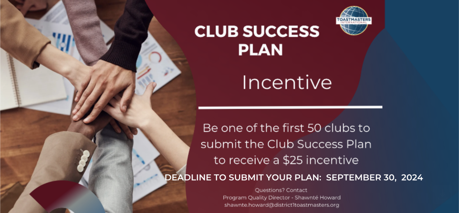 club successs plan – District One