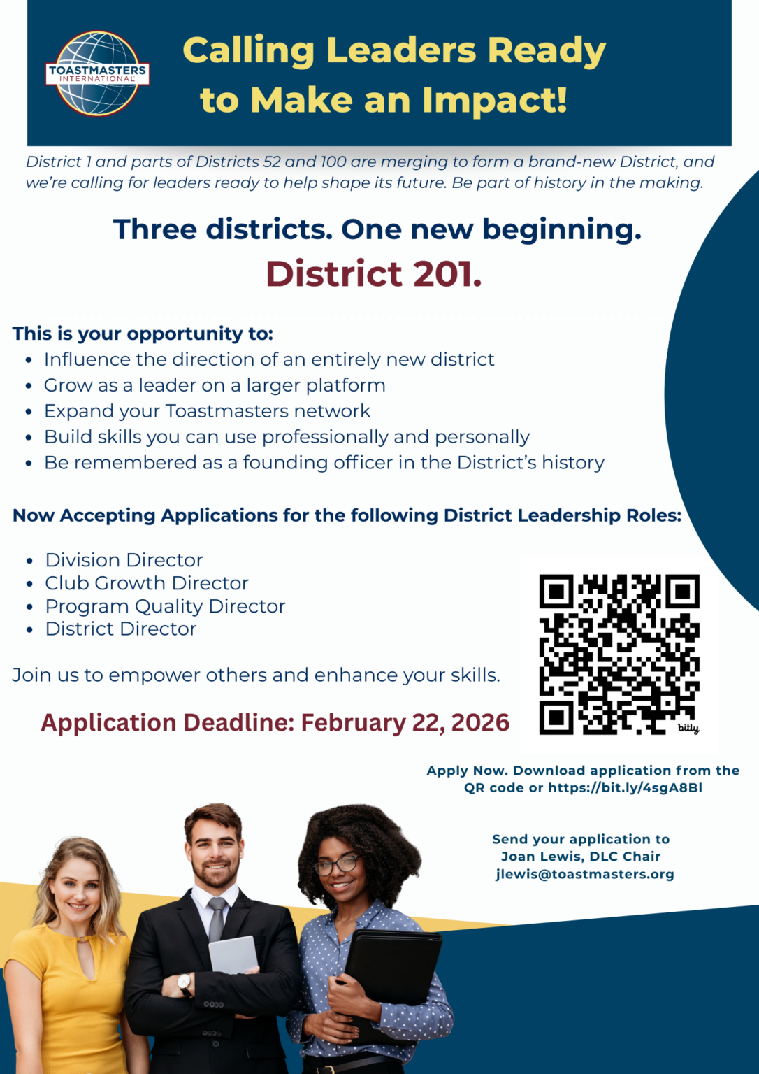 2026-2027 Call for District Leadership – District One